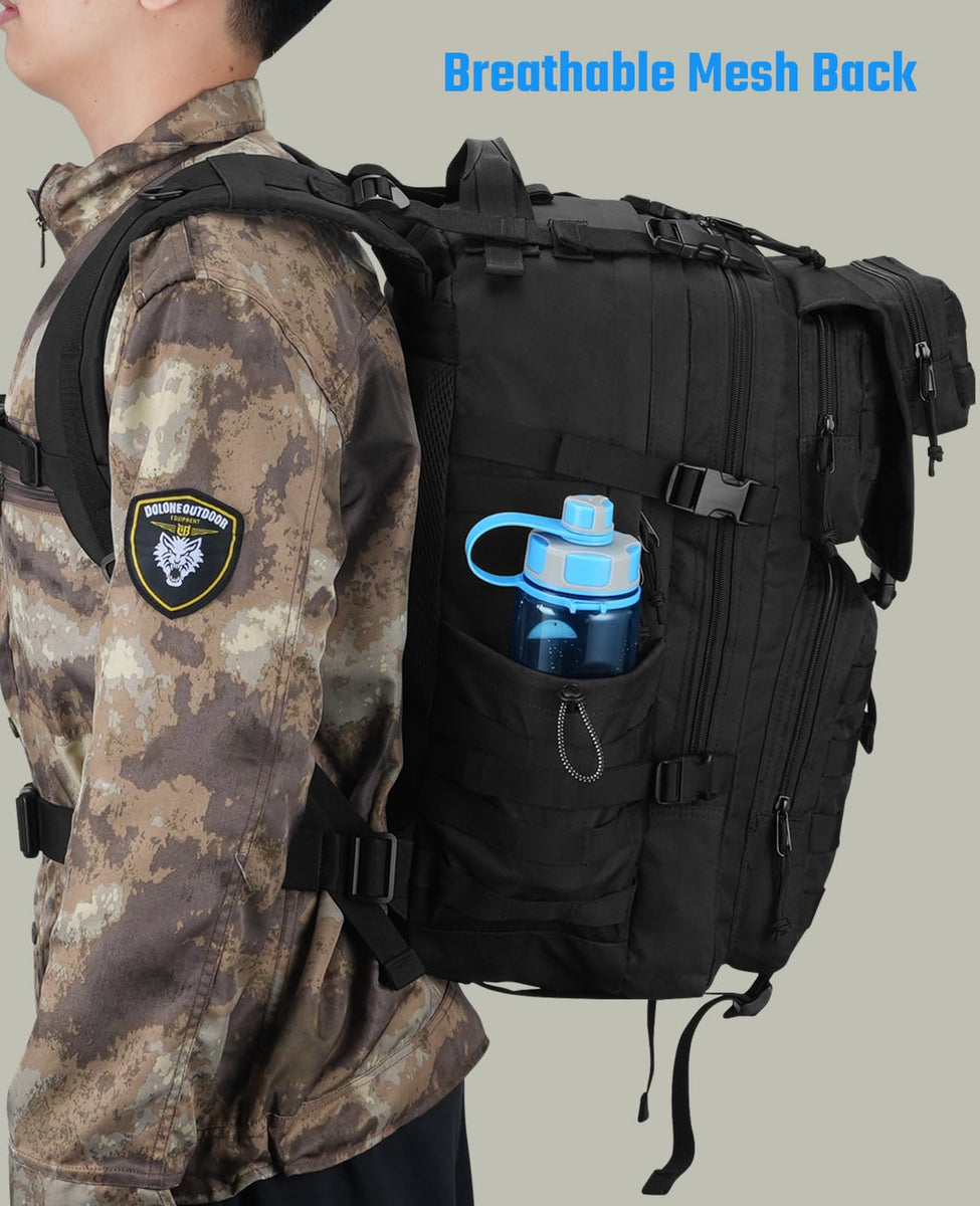 EZshoot 45L Tactical Backpack Heavy Duty Military Backpack for Men
