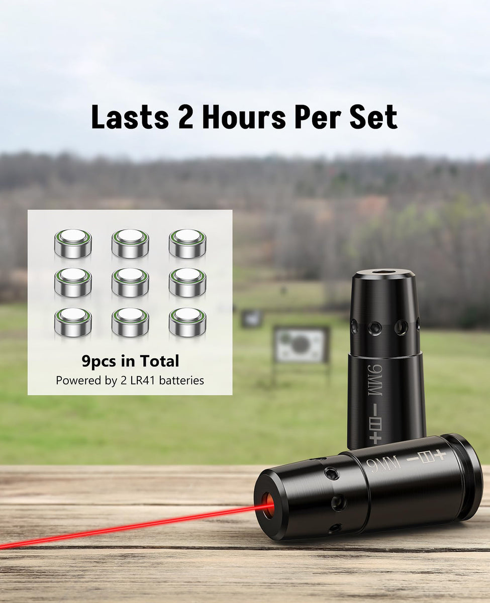 EZshoot Bore Sight Laser 223 5.56mm/ 9mm Laser Bore Sight with Extra B
